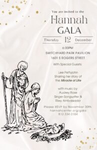 Hannah Gala 2024 Flyer ~ The Hannah Center